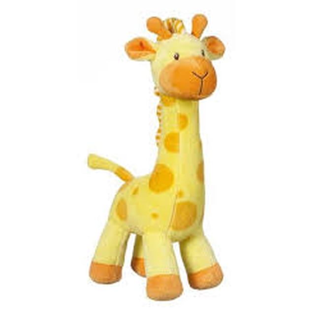 Yellow Jungle Giraffe Plush Toy - 13in Giraffe Rattle Plush By Ganz ...