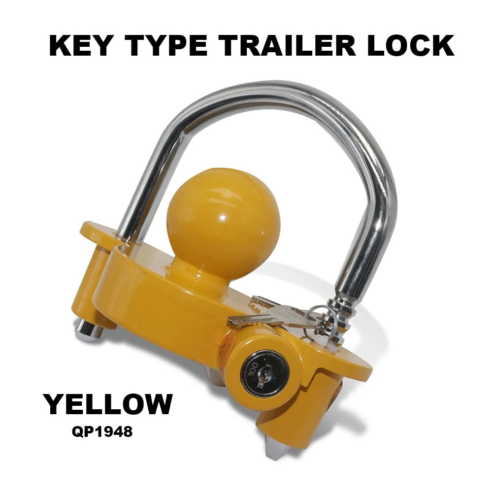 Yellow Key-Password Type Trailer Lock, Key Type Trailer Lock, Stainless ...