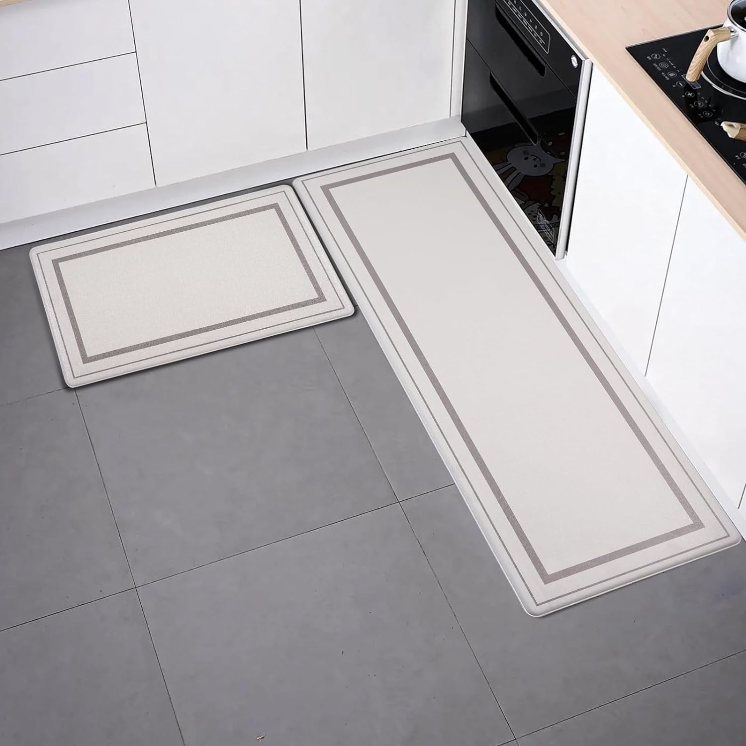 Yellow Kitchen Mats for Floor Cushioned Anti Fatigue Non-Slip ...