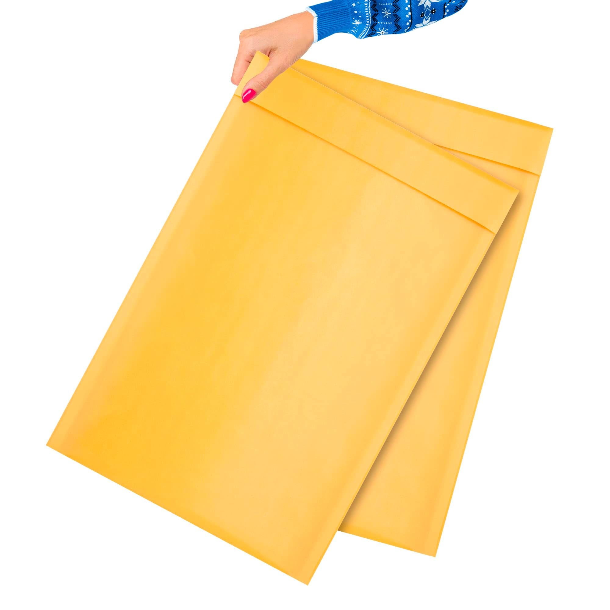 Yellow Kraft Bubble Mailer Envelopes 12.5 x 19 Inch. 50 Pack of Kraft ...