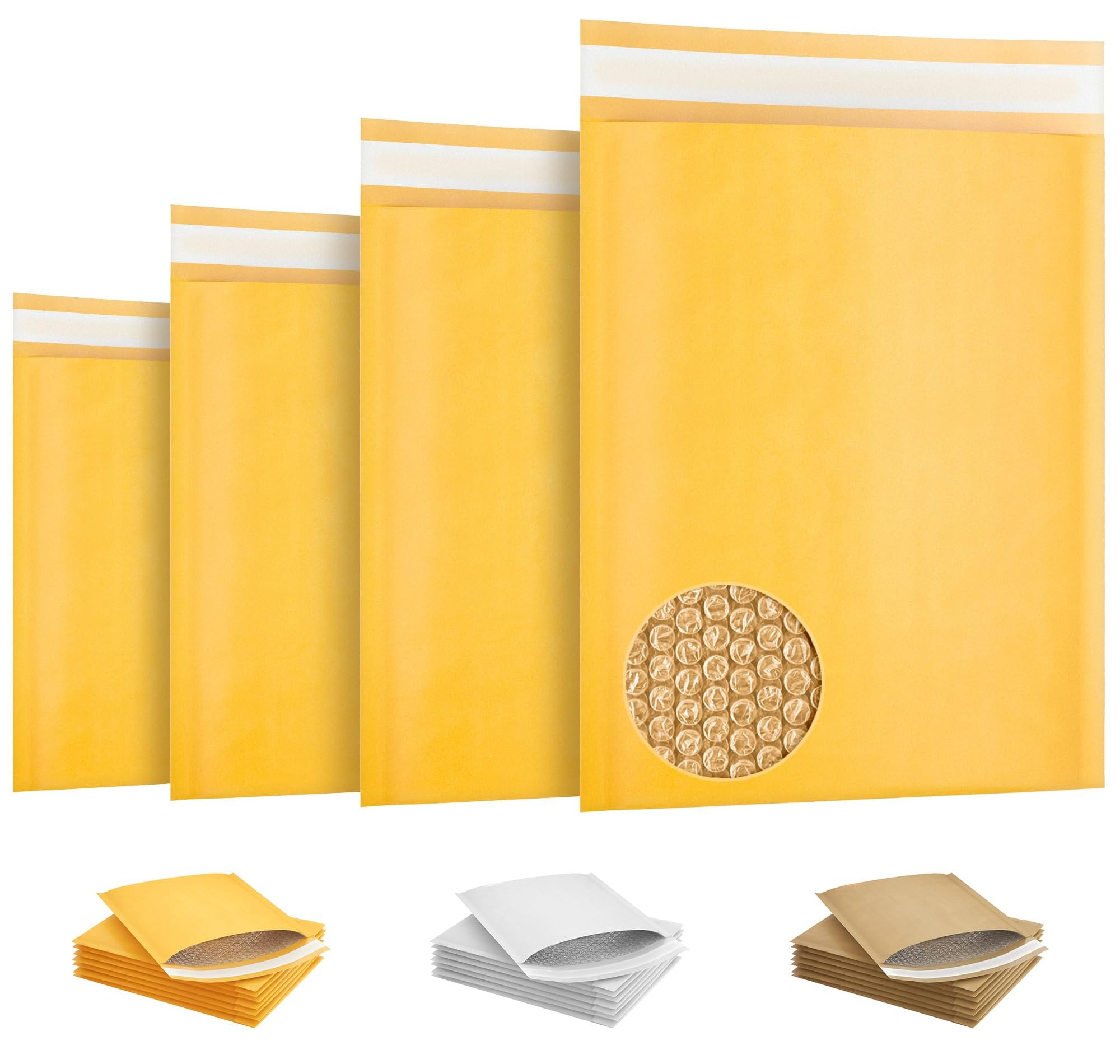 Kraft Bubble Mailers 200 count 9.5 x 13 in Bubble Lined Kraft Paper ...