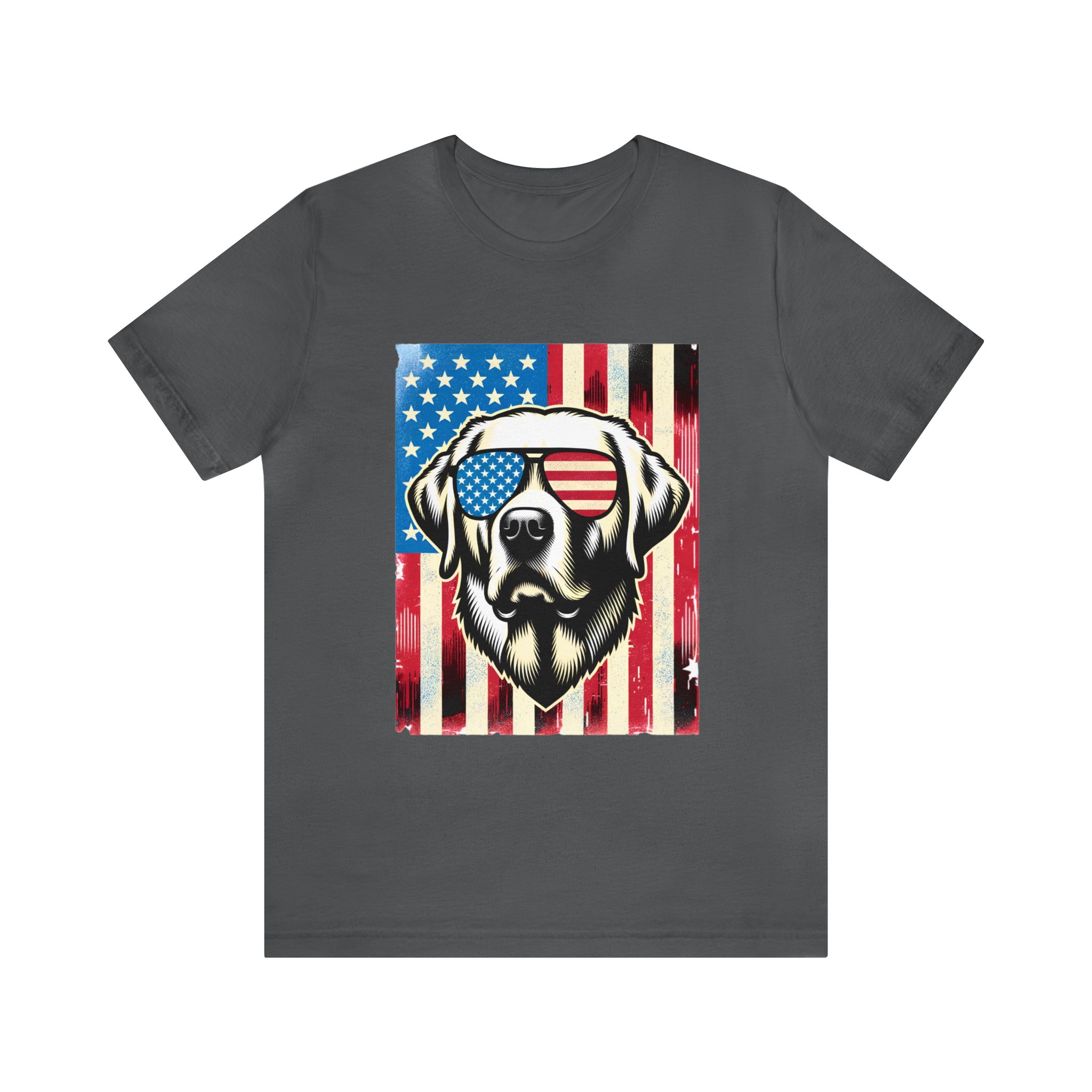 Yellow Lab Shirt, American Flag, Patriotic, USA, Vintage, Dog, Pet ...