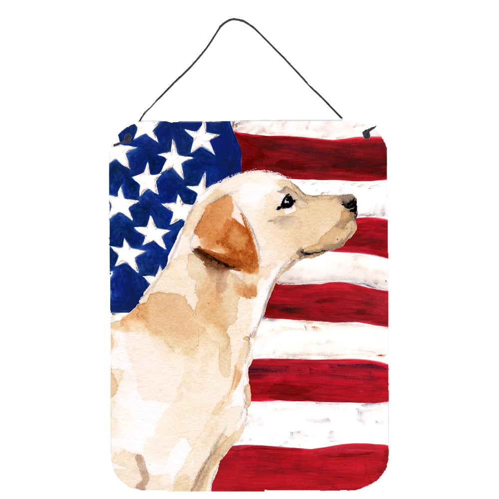 Yellow Labrador 2 Patriotic Wall or Door Hanging Prints - Walmart ...