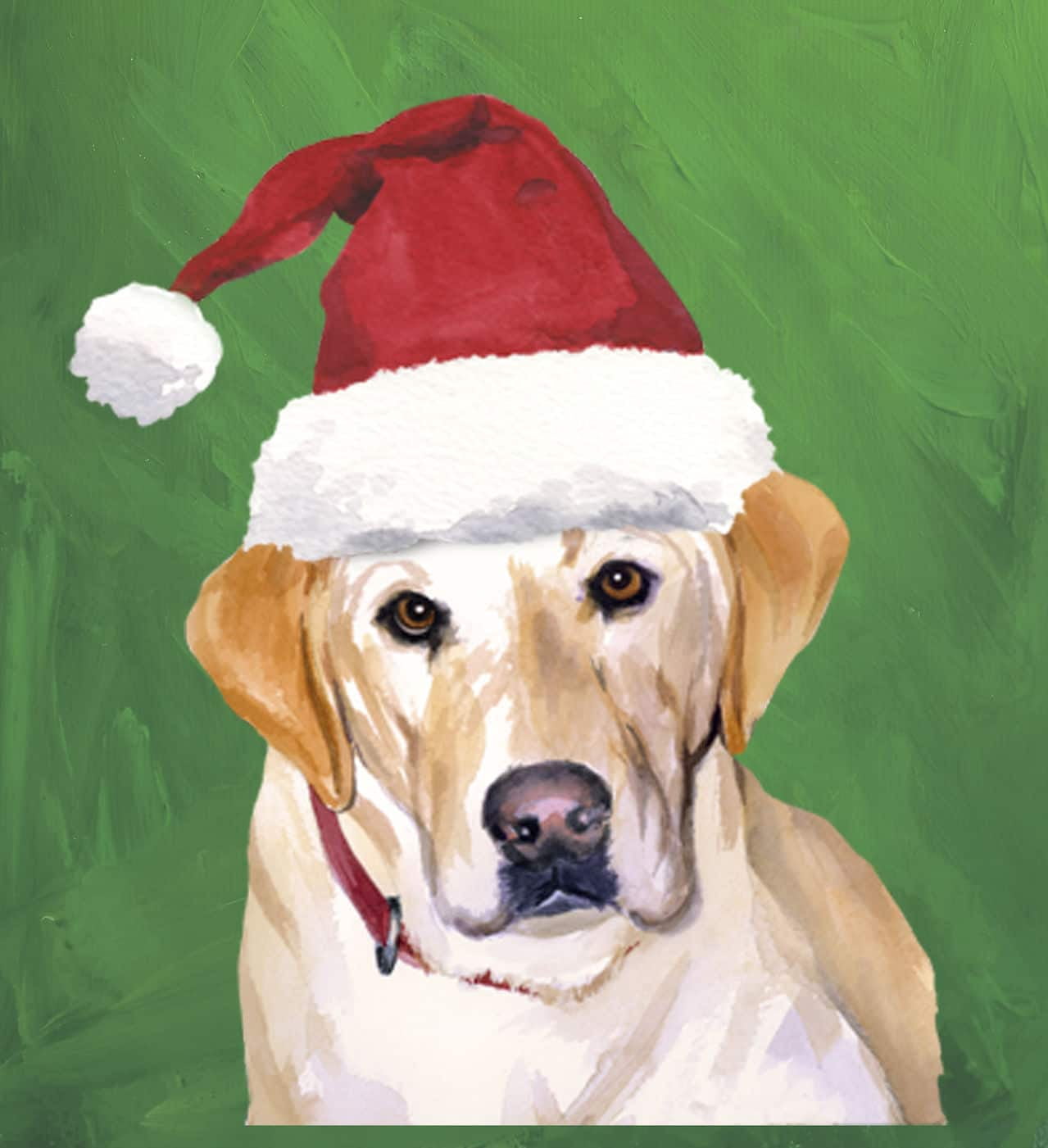 Yellow Labrador - Barbara Van Vliet Christmas Large Flag - Walmart.com