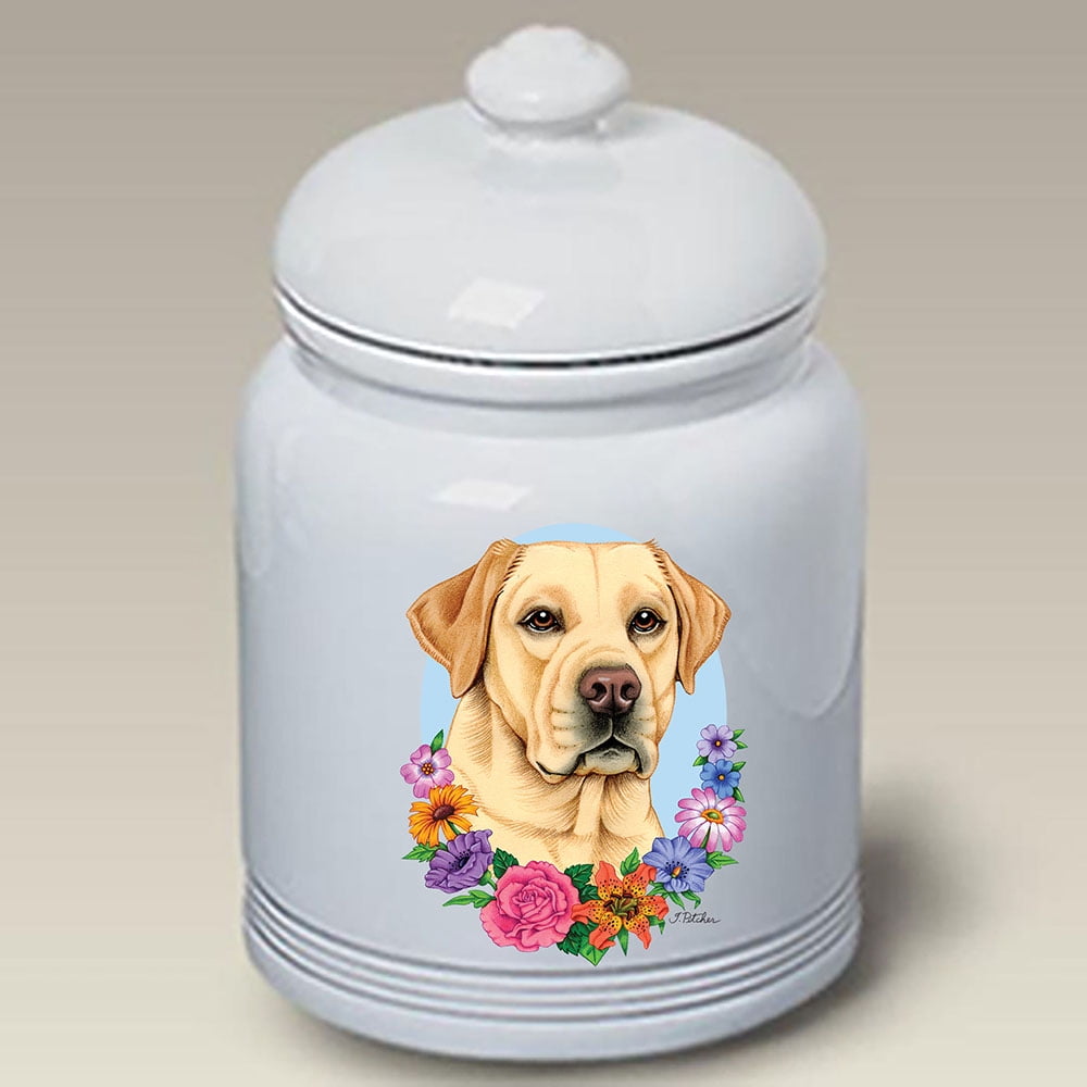 Yellow Labrador - Best of Breed Ceramic Doggie Treat Jar - Walmart.com