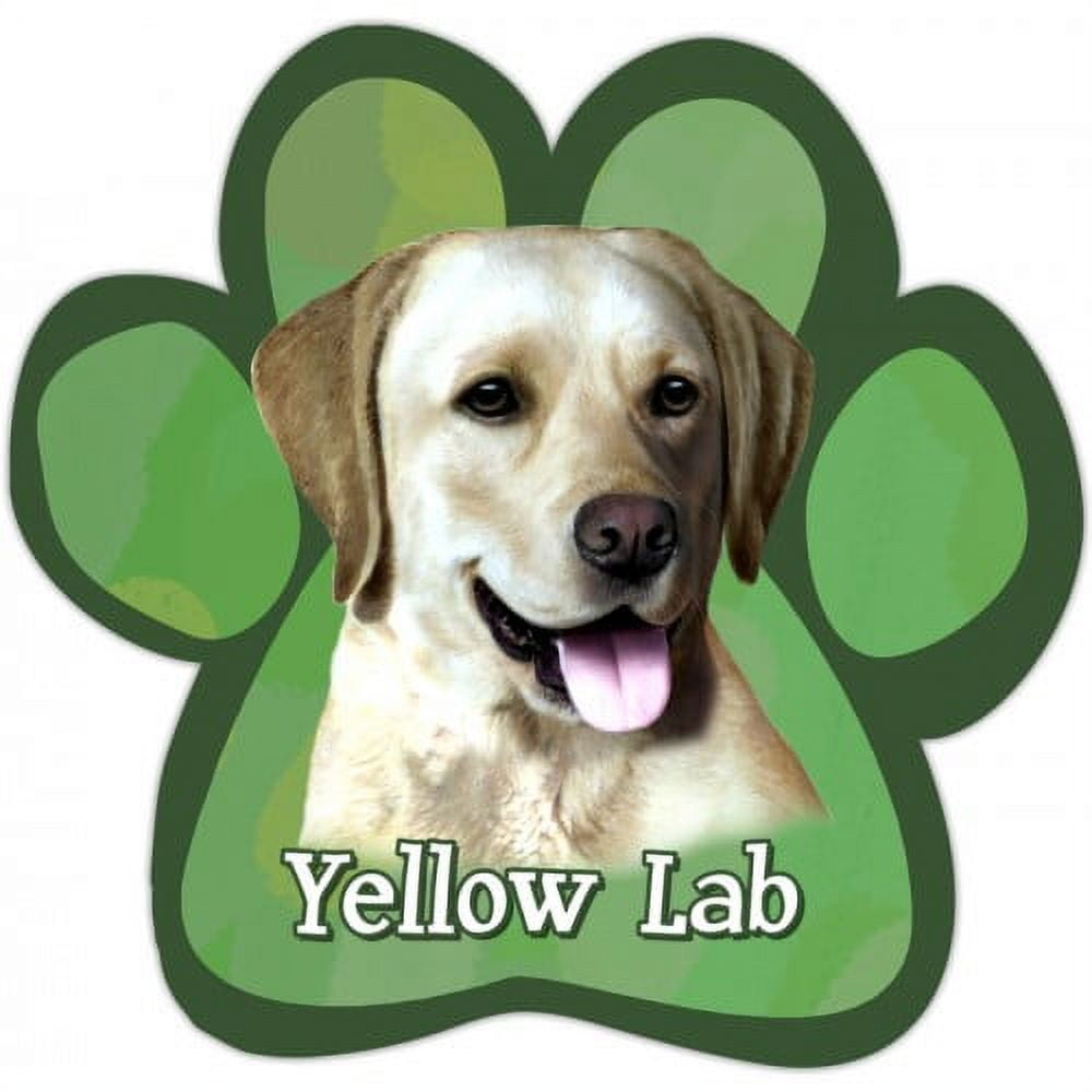 Yellow Labrador Paw Print Magnet - Walmart.com