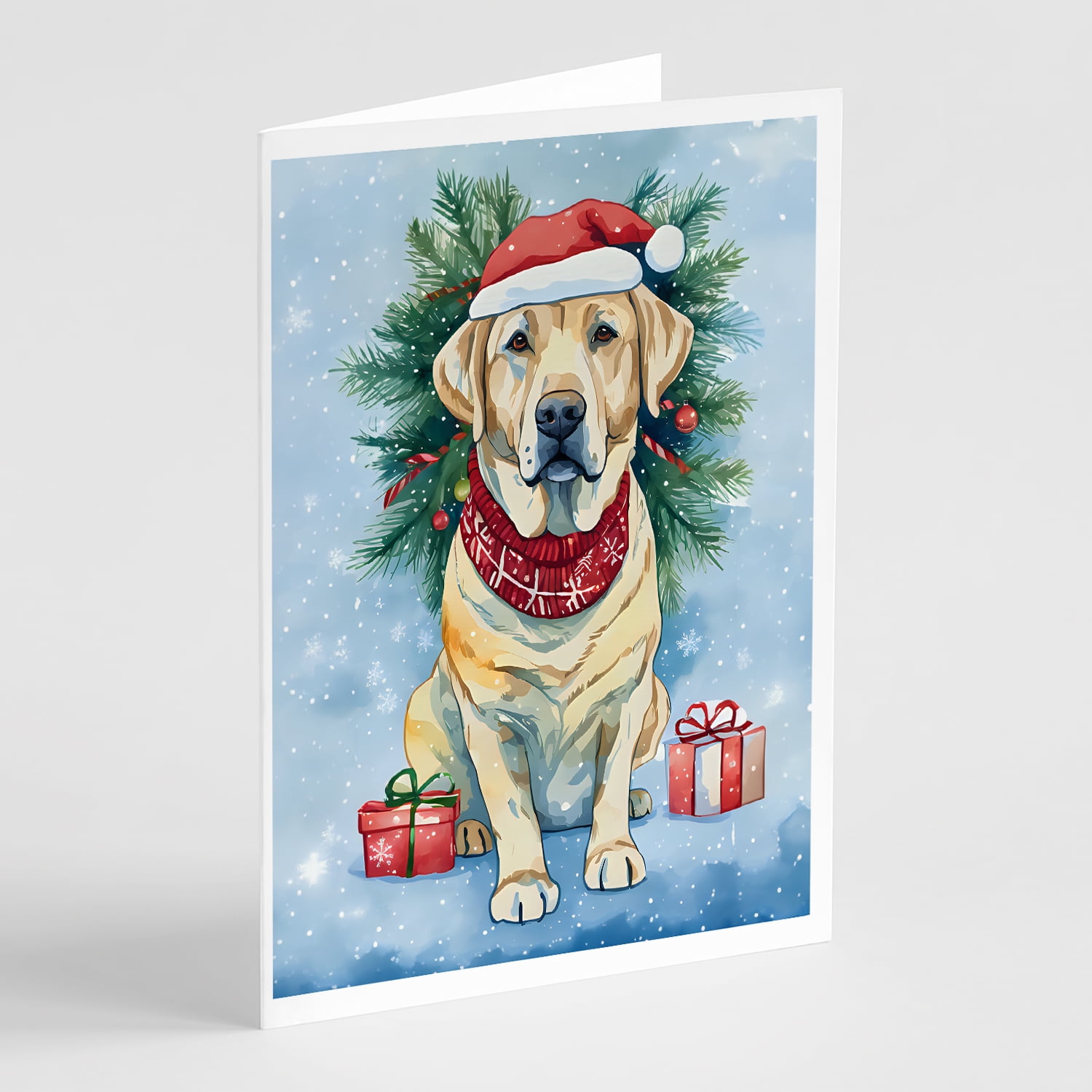 Yellow Labrador Retriever Christmas Greeting Cards Pack of 8 7 in x 5 ...