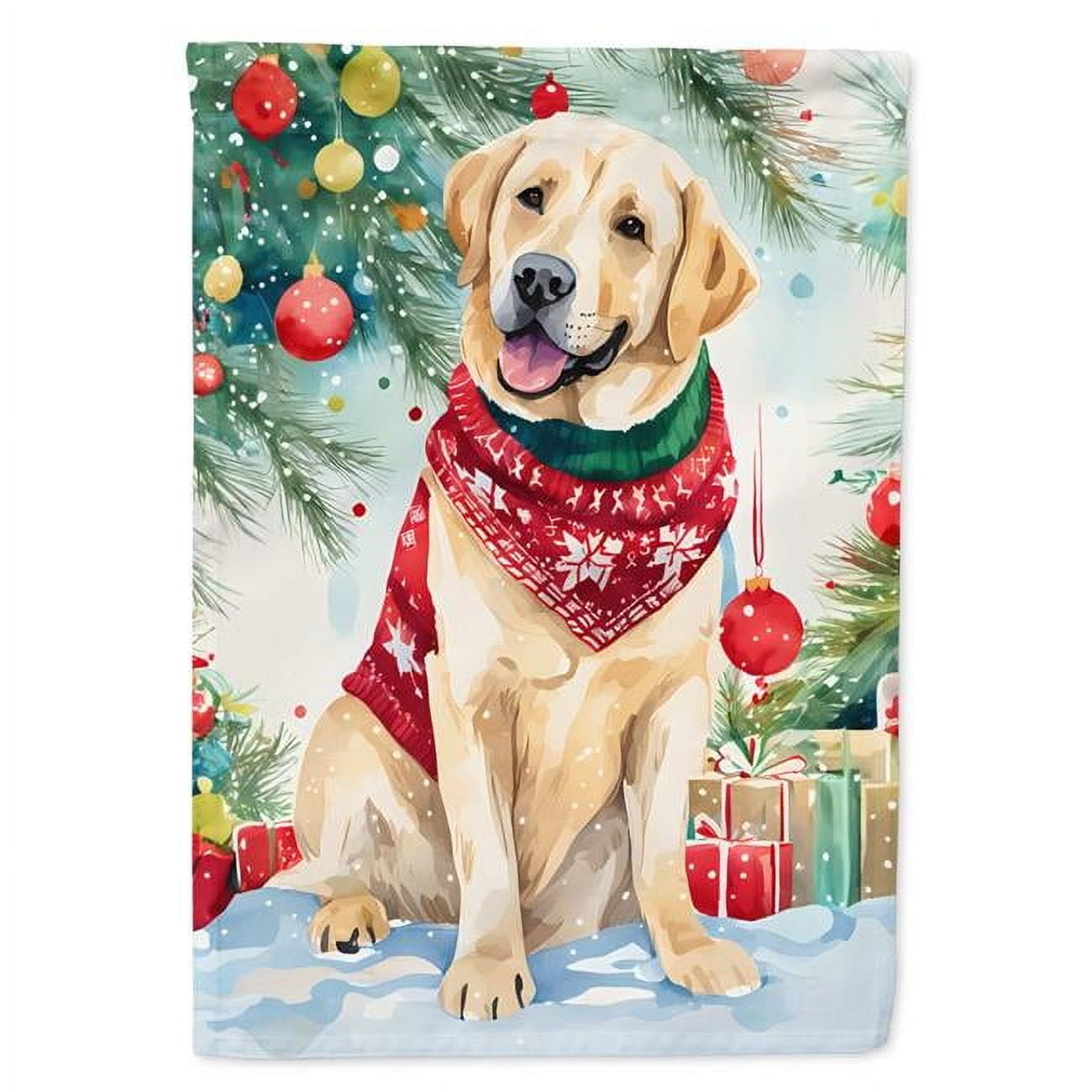Yellow Labrador Retriever Christmas House Flag 28 in x 40 in - Walmart.com