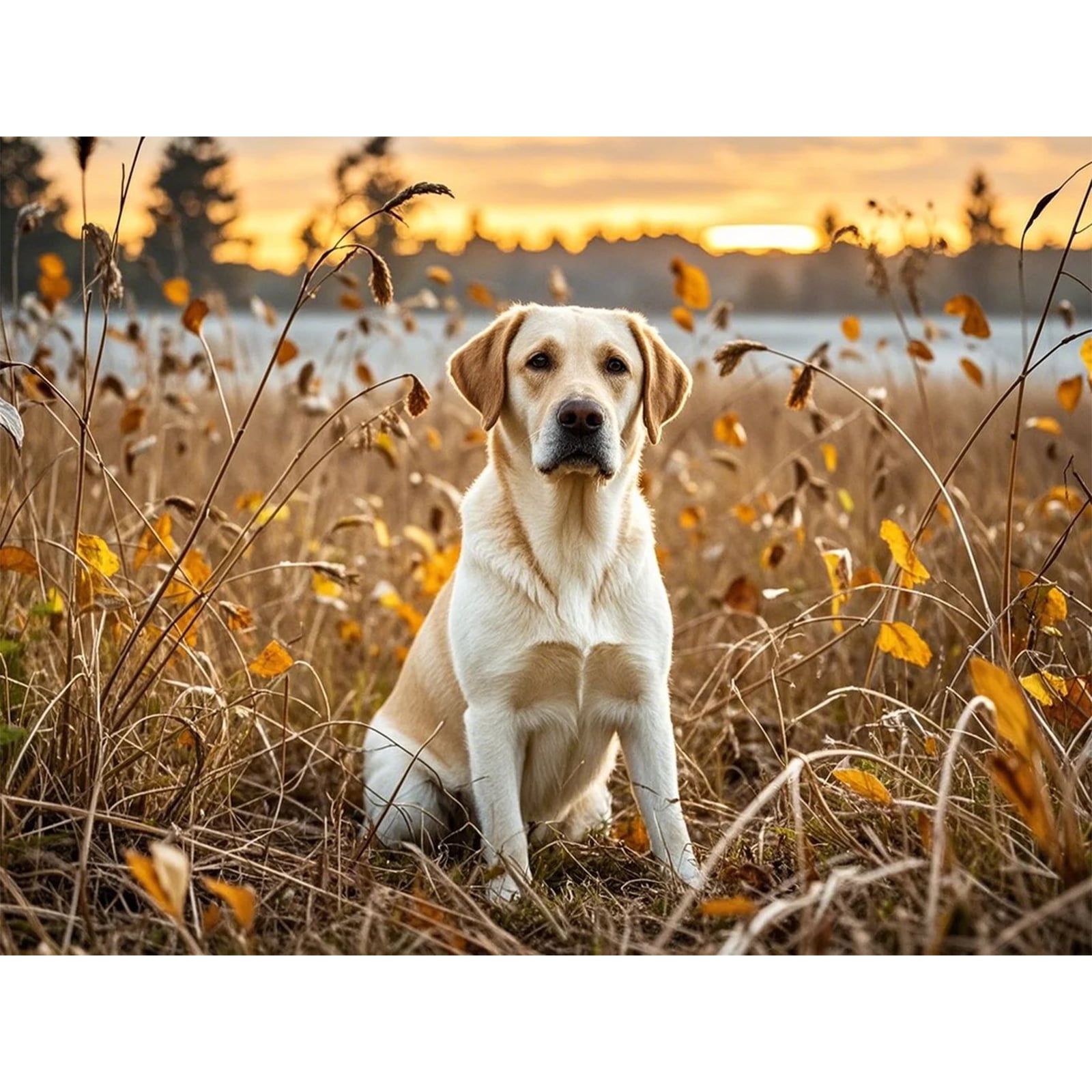 Yellow Labrador Retriever Diamond Art 5D Diamond Painting DIY Kits Full ...