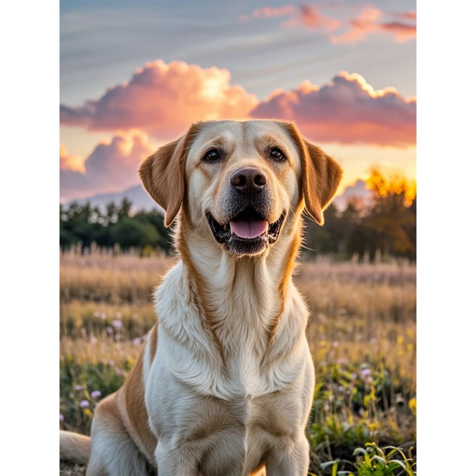 Yellow Labrador Retriever Diamond Dots Painting DIY Kits 5D Diamond Art ...