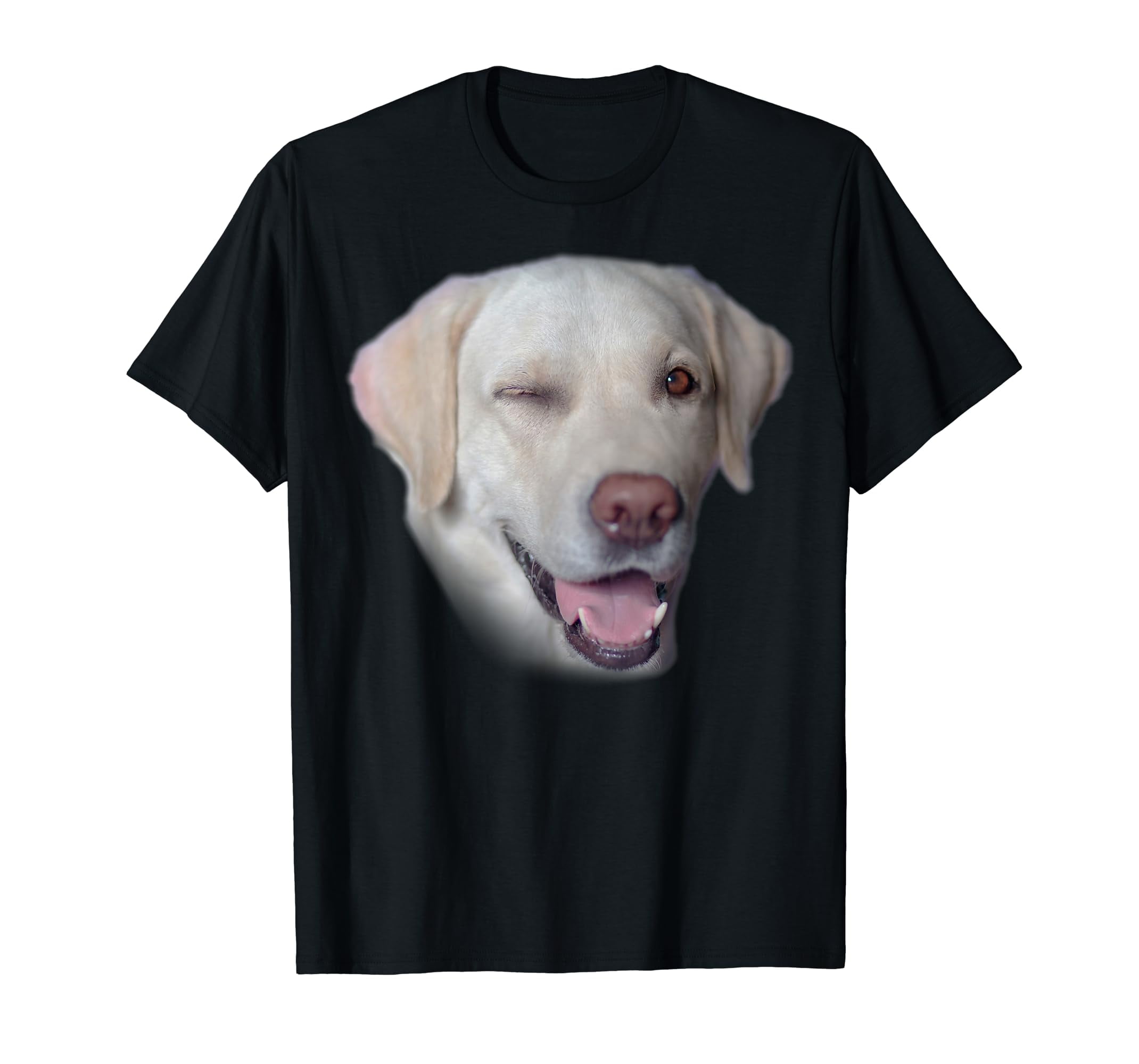 Yellow Labrador Retriever Face Black T-Shirt - Walmart.com