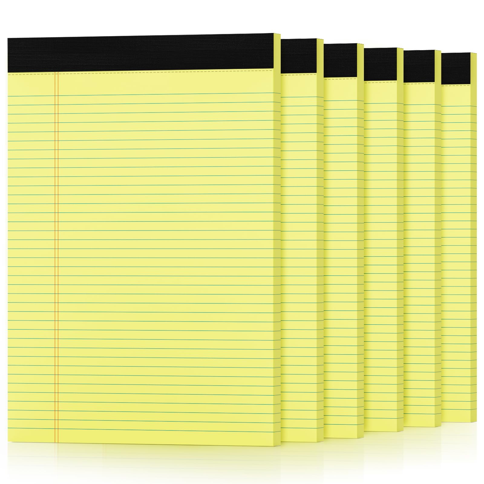 Yellow Legal Pads 8.5 x 11 Narrow Ruled, 6 Pack Writing Notepads 30 ...