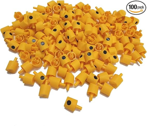 Yellow Lego Thin Cap Aerosol Art Spray Paint Nozzles - Pack of 100 ...