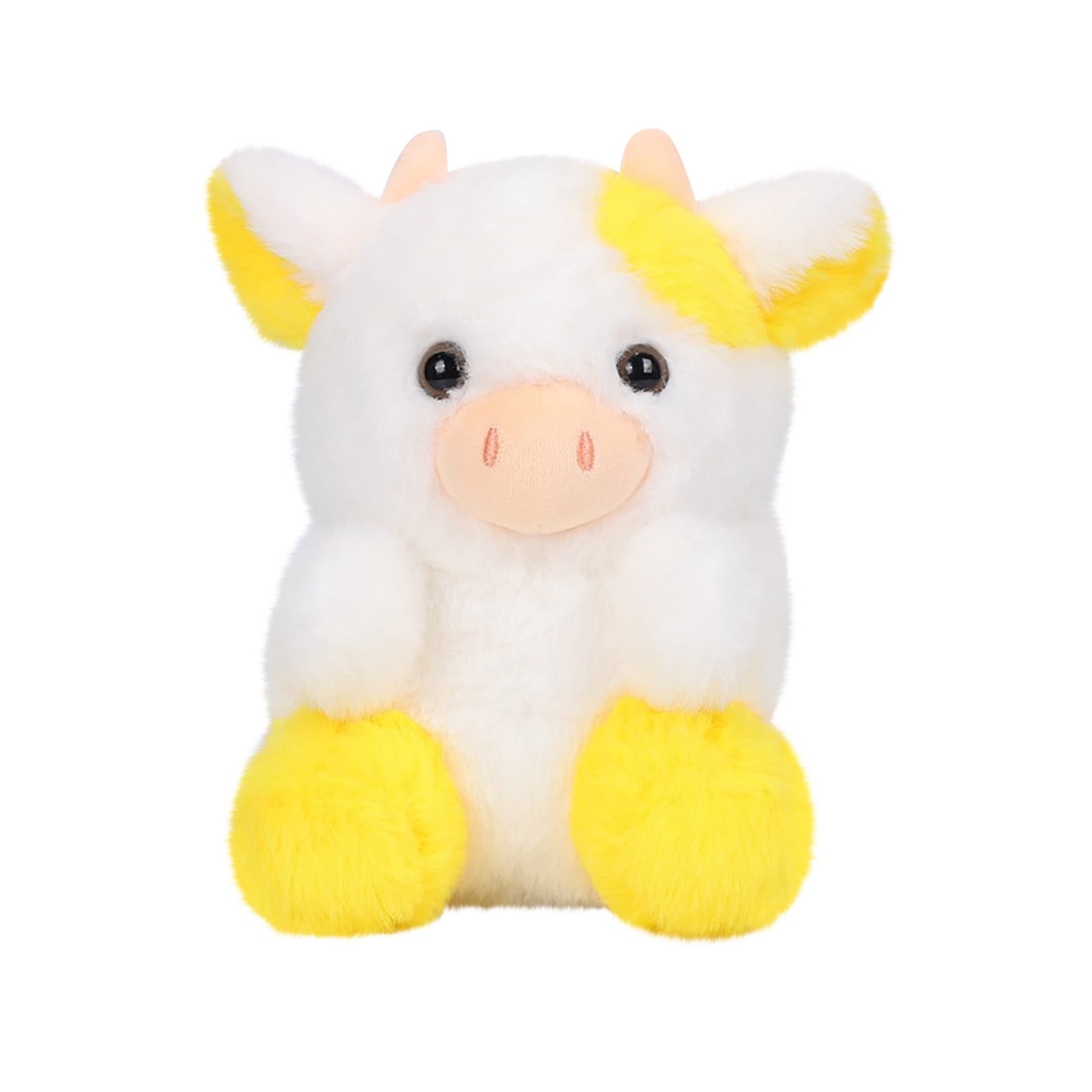 Yellow Lemon Cow Soft Toy 20Cm Cute Plush Animal For Childrens Playtime ...