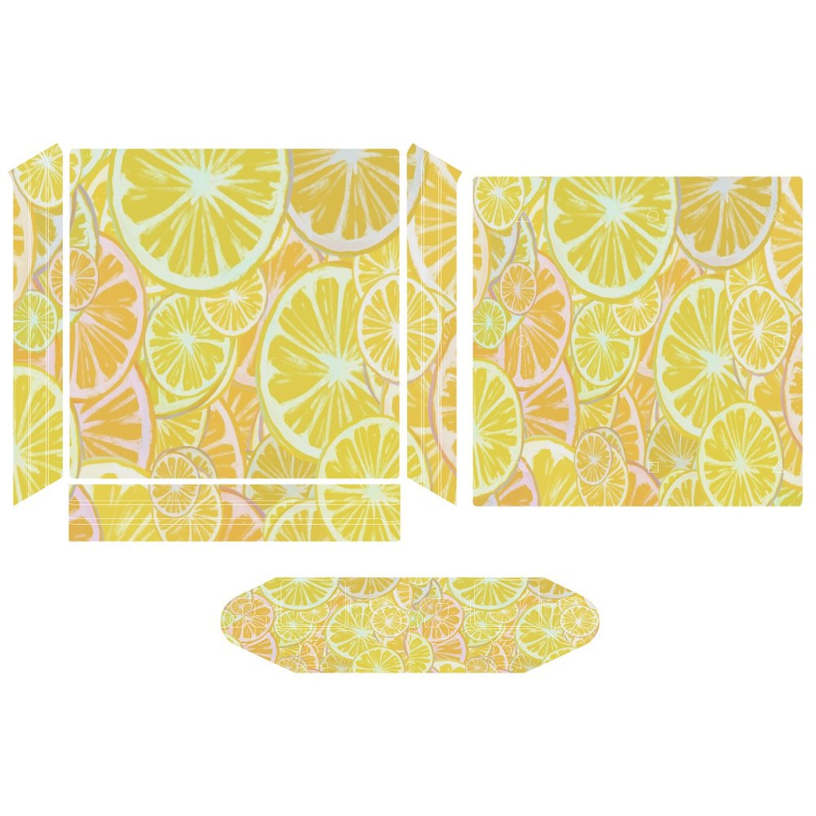 Yellow Lemon Slice Pattern PS4 Pro/PS4 Slim Skin Sticker For Console ...