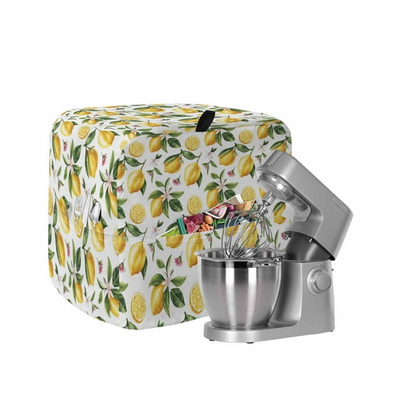 Yellow Lemon Stand Mixer Dust Cover with Storage Pocket & Handles ...