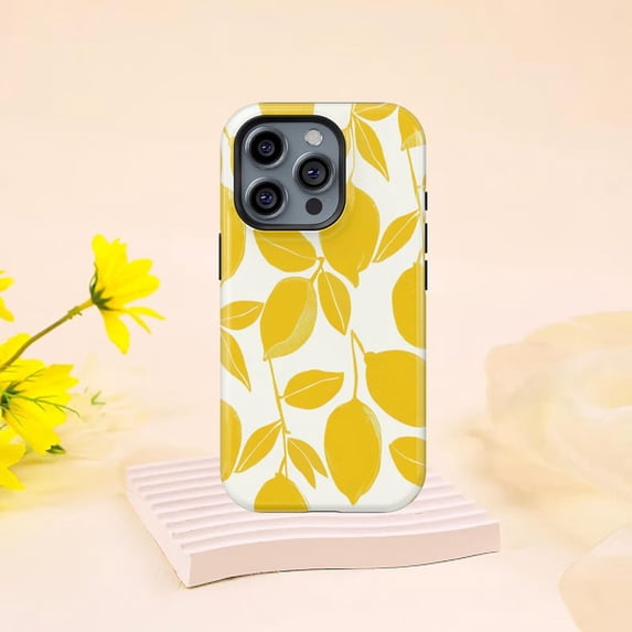 Yellow Lemons Fresh Citrus Summer Aesthetic Phone Case vibrant fruit ...