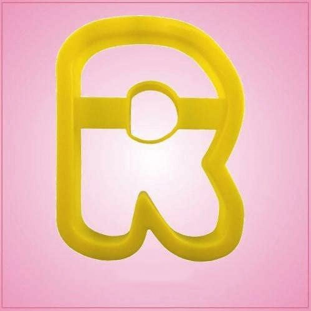 Yellow Letter R Cookie Cutter 3-1/4 inches by 2-1/4 inches - Walmart.com
