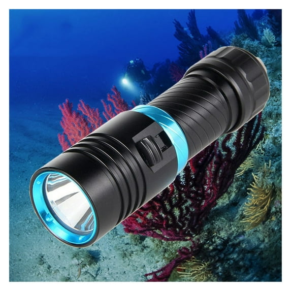 Yellow Light Waterproof IPX8 Underwater 80M Diving Diver Flashlight ...