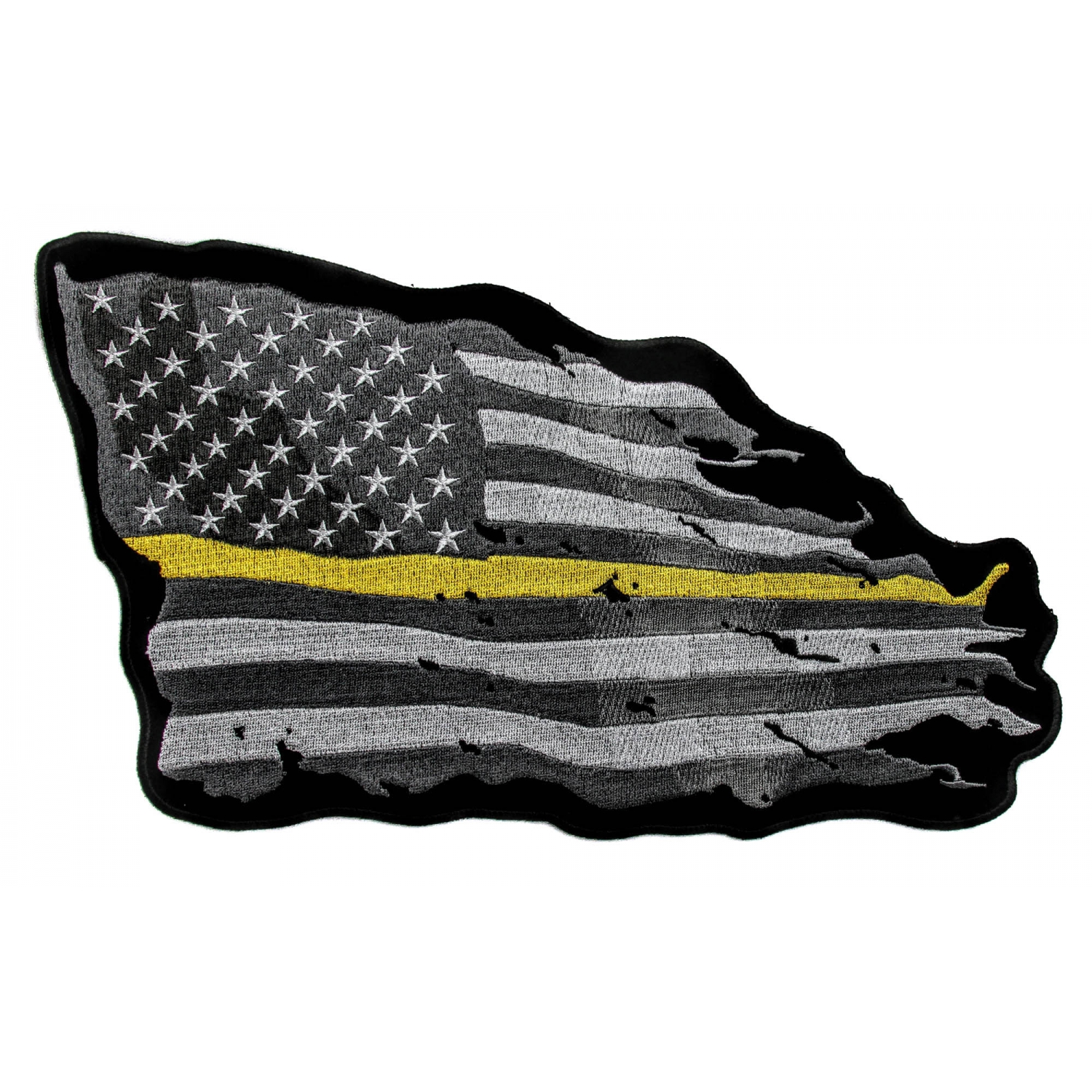 Yellow Line American Flag Patch, Large Back Patches for Jackets and ...