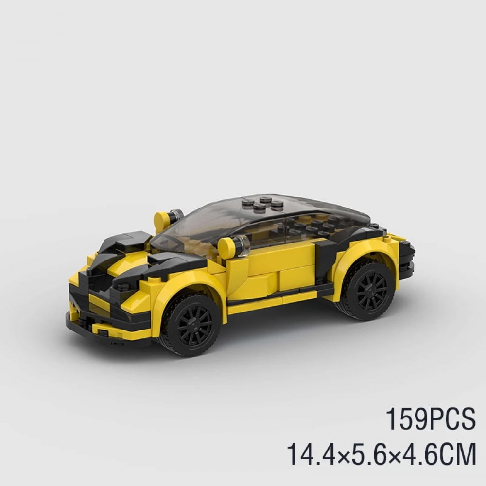 Yellow MOC Car hornet Taxi Cab Vehicle Model Building Blocks F1 Speed ...