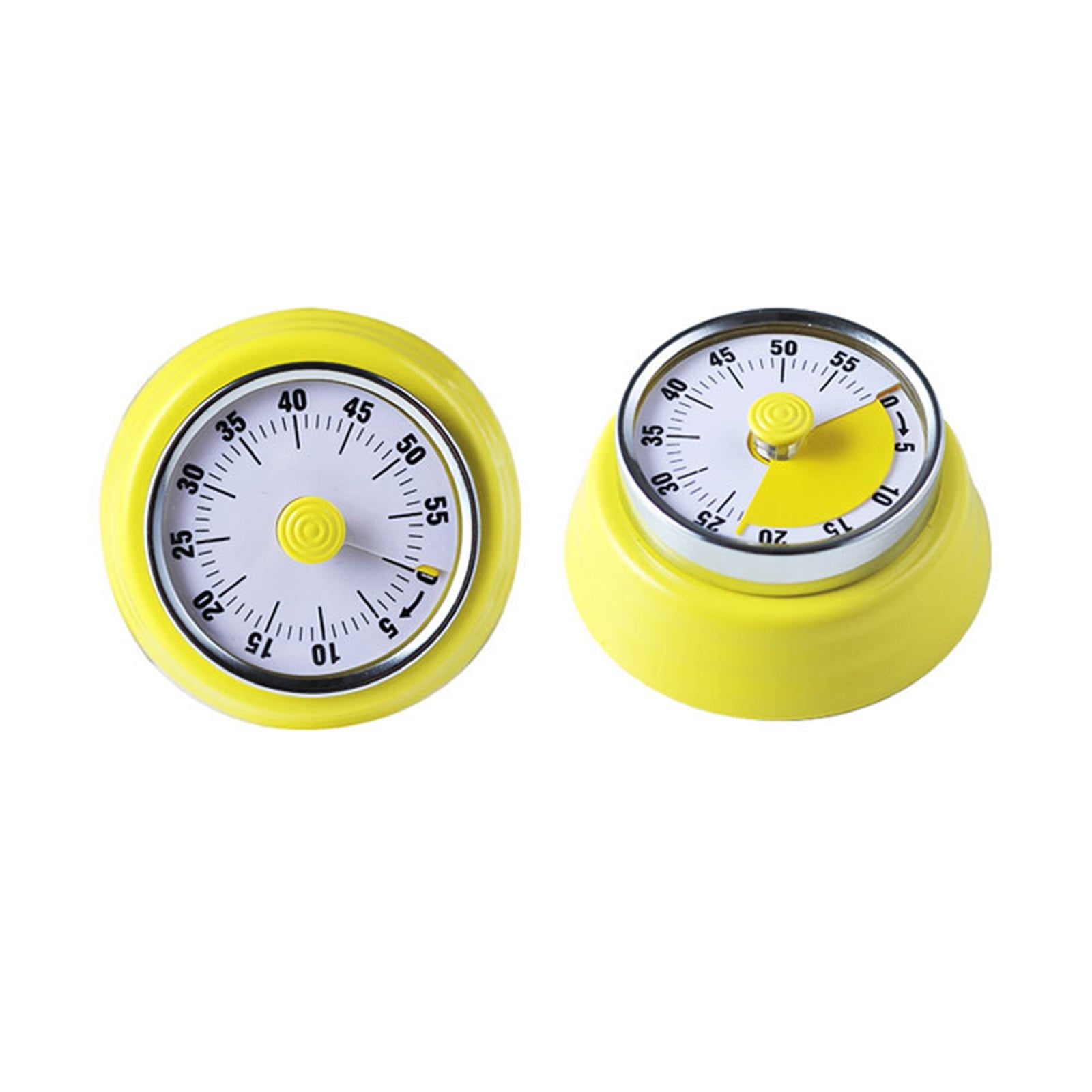 Yellow Mechanical Kitchen Timer With Magnet Stainless Steel Timer For ...