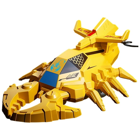 Yellow Mechanical Scorpion Car Toy Inertia Powered Stunt Spinning ...