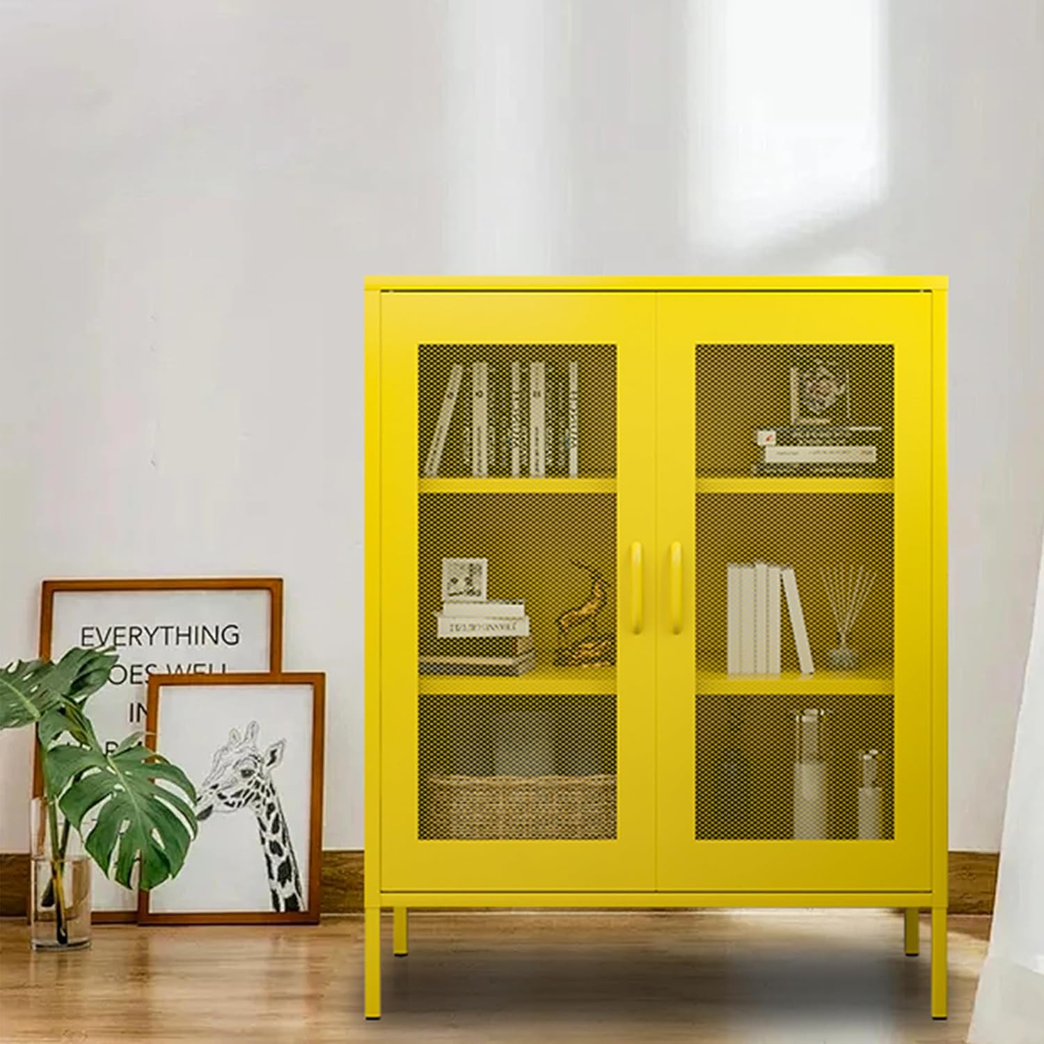 Yellow Metal Cabinet,Metal Storage Cabinet,Metal Locker Storage Cabinet ...