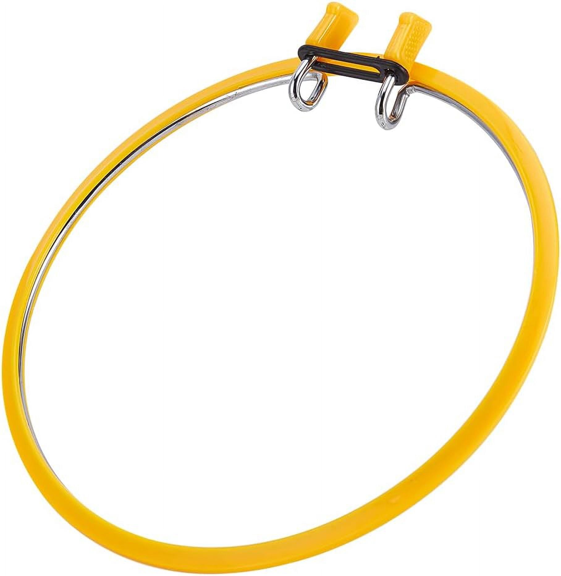 Yellow Metal Embroidery Hoop with Plastic Hoop Ring Large Metal Spring ...