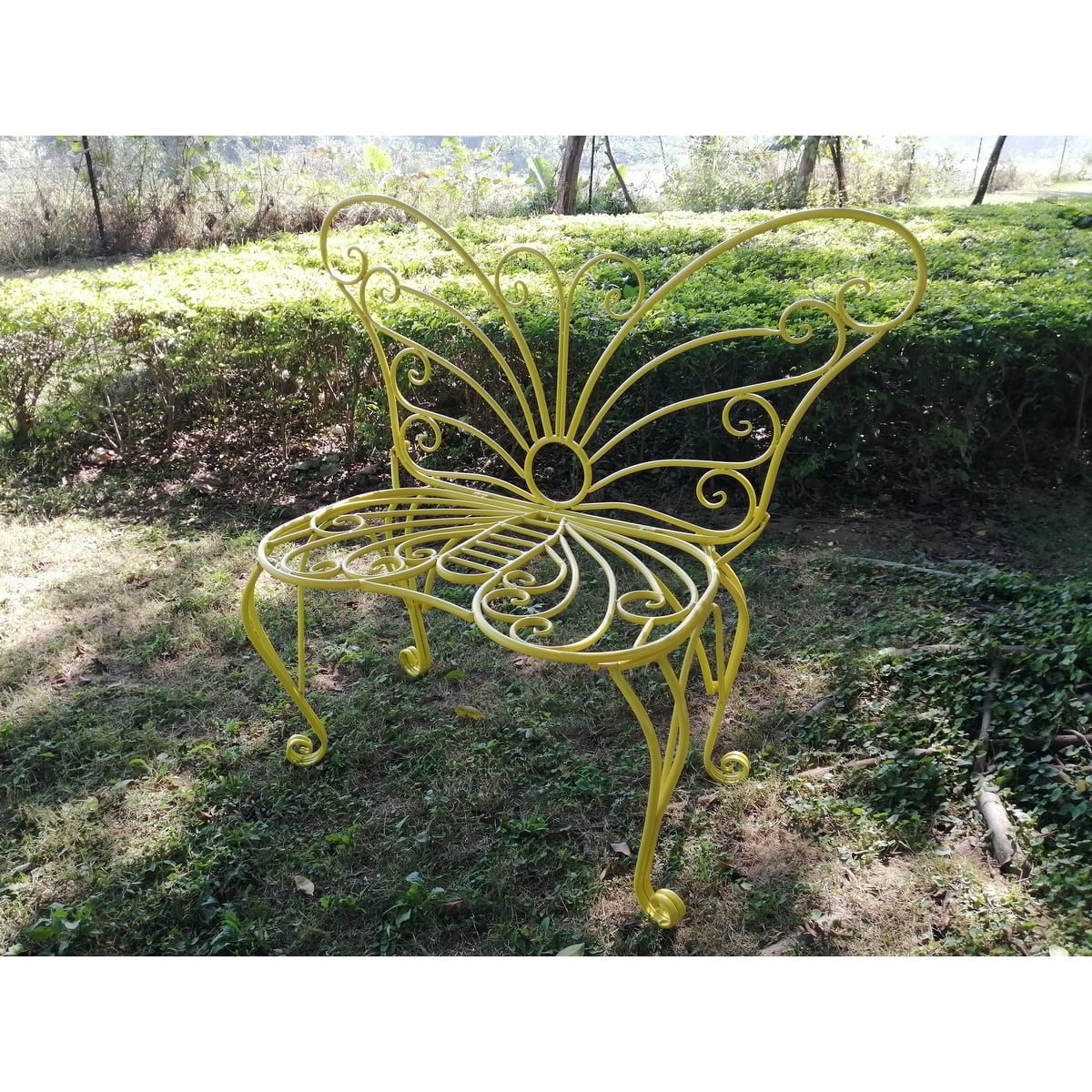 Yellow Metal Garden Butterfly Chair - Walmart.com