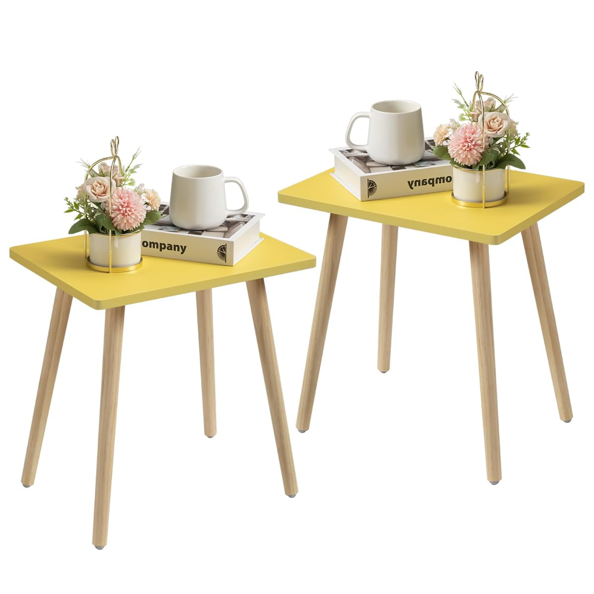 Yellow Modern Side Table Bedside Table Home Decor, Small Table for ...
