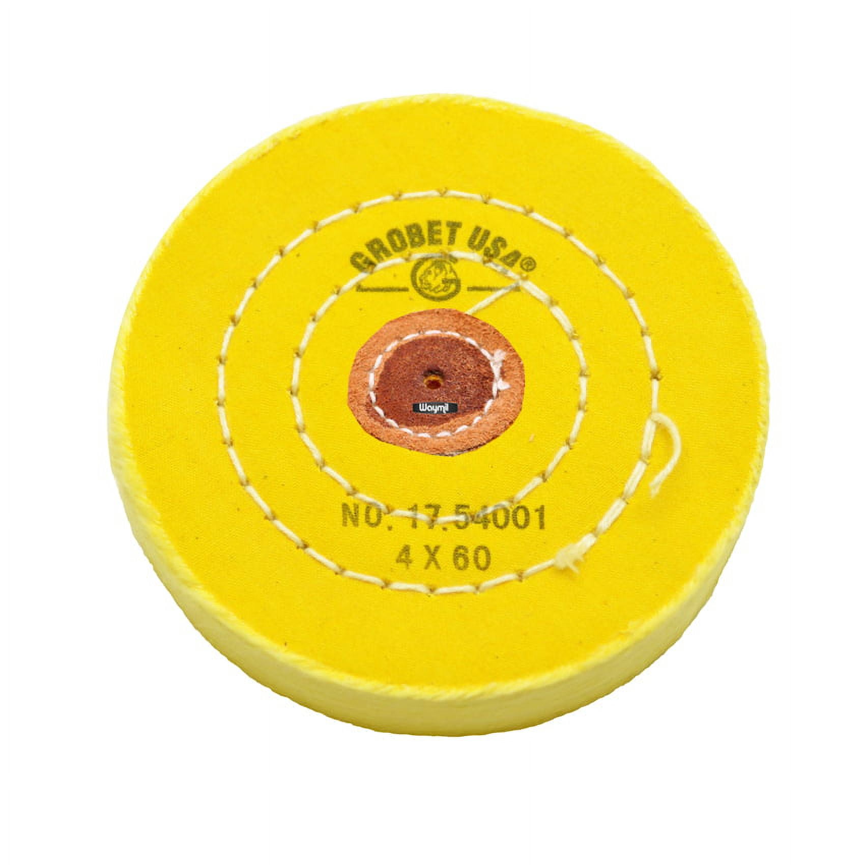 Yellow Muslin Jewelry Polishing Buff Wheel With Leather Center - 4" X ...