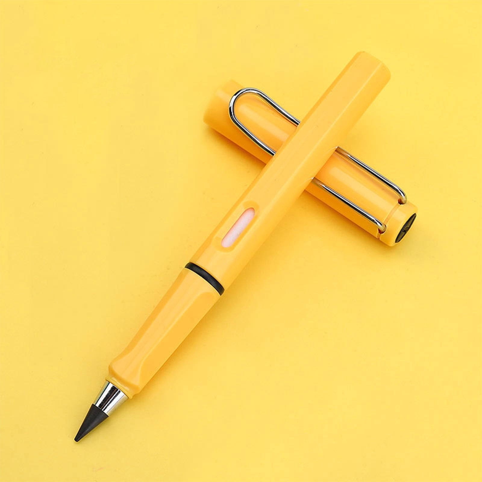 Yellow No-Sharpen Unbreakable Pencil, Smooth Writing Everlasting Pencil ...