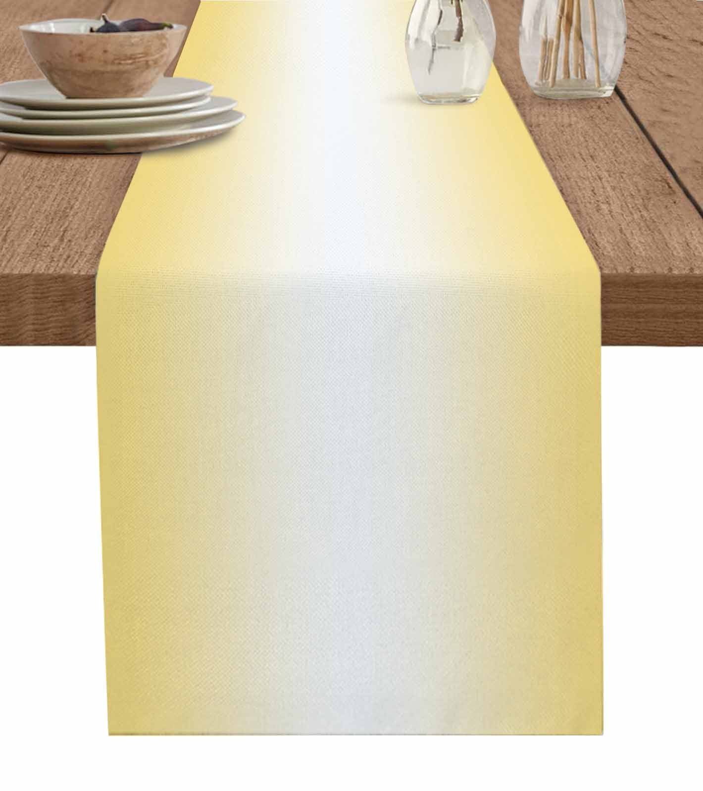Yellow Ombre Table Runner Modern Gradient Abstract Art Tablerunners 13 ...