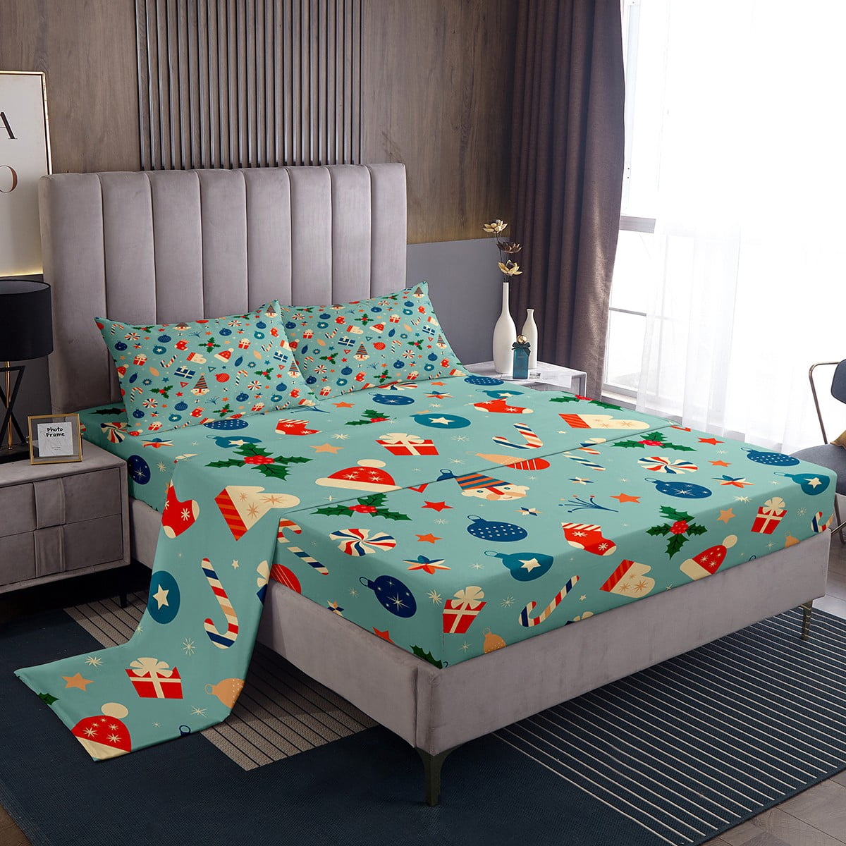 Yellow Ombre Twin Sheet Set Modern Art Aesthetic Sheets, Grey White ...