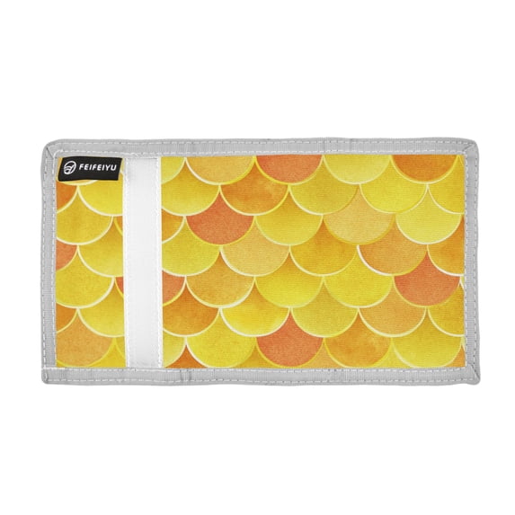 Yellow Orange Fish Scales Trifold Wallets Card Holders Coin Pockets ...