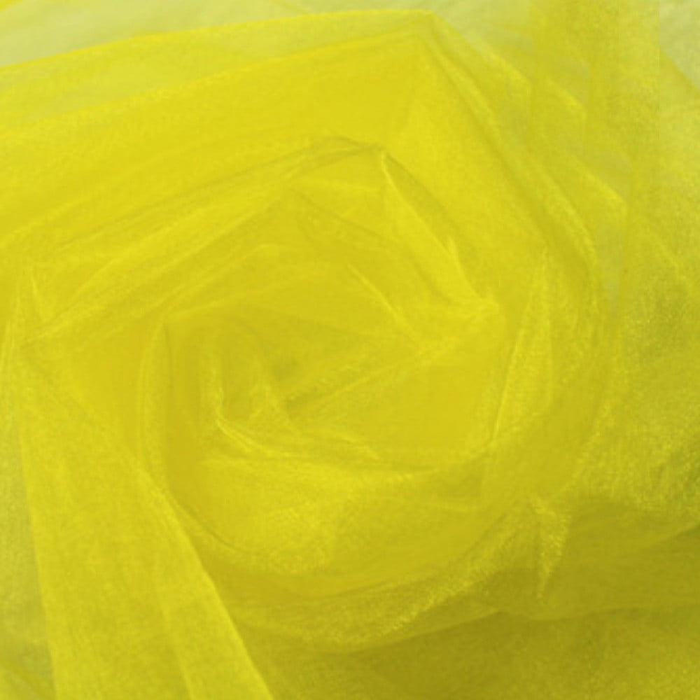 Yellow Organza Fabric Long 197" Silk Organza Fabric ,Silk Organza ...