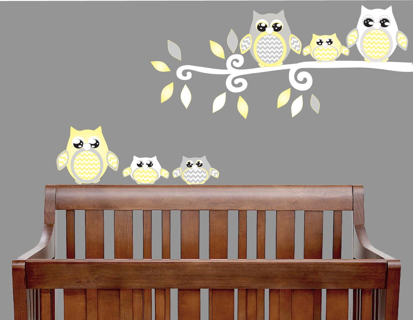 Yellow Owl Wall Decals / Owl Stickers / Woodland Forest Animals Owl ...