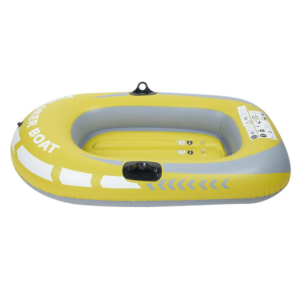 Yellow PVC Inflatable One Person Rowing Air Boat Fishing Drifting ...