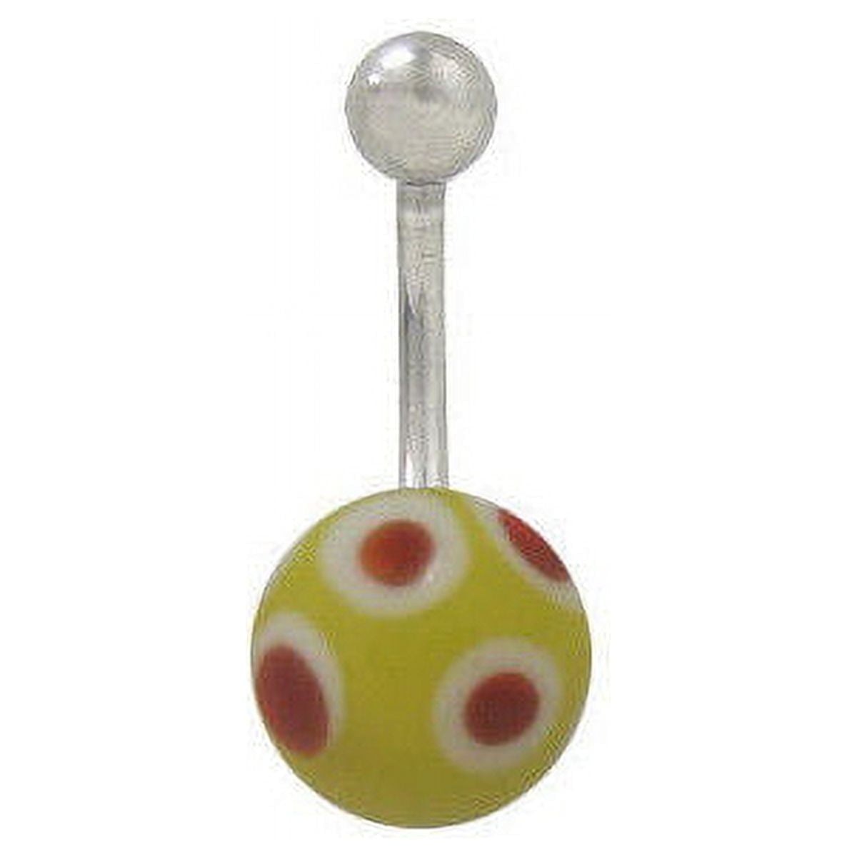 Yellow Painted Glass Ball Belly Button Ring - Walmart.com