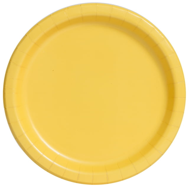 Yellow Paper Dinner Plates, 9in, 20ct - Walmart.com