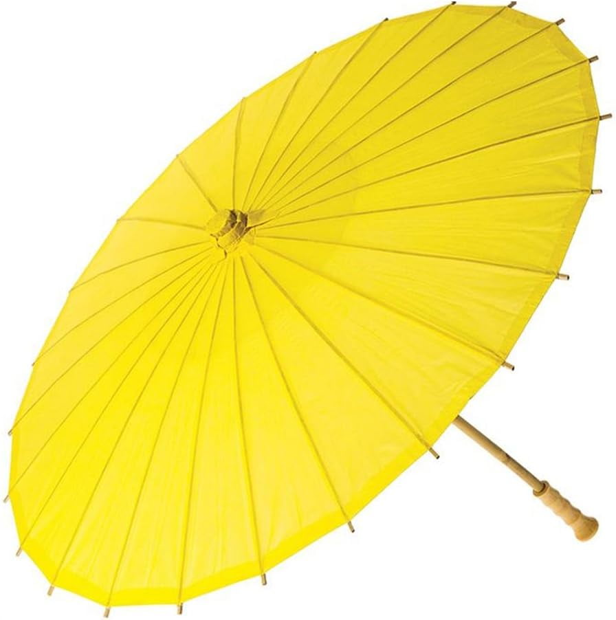 Yellow Paper Parasol Umbrella - Chinese/Japanese Paper Umbrella - for ...