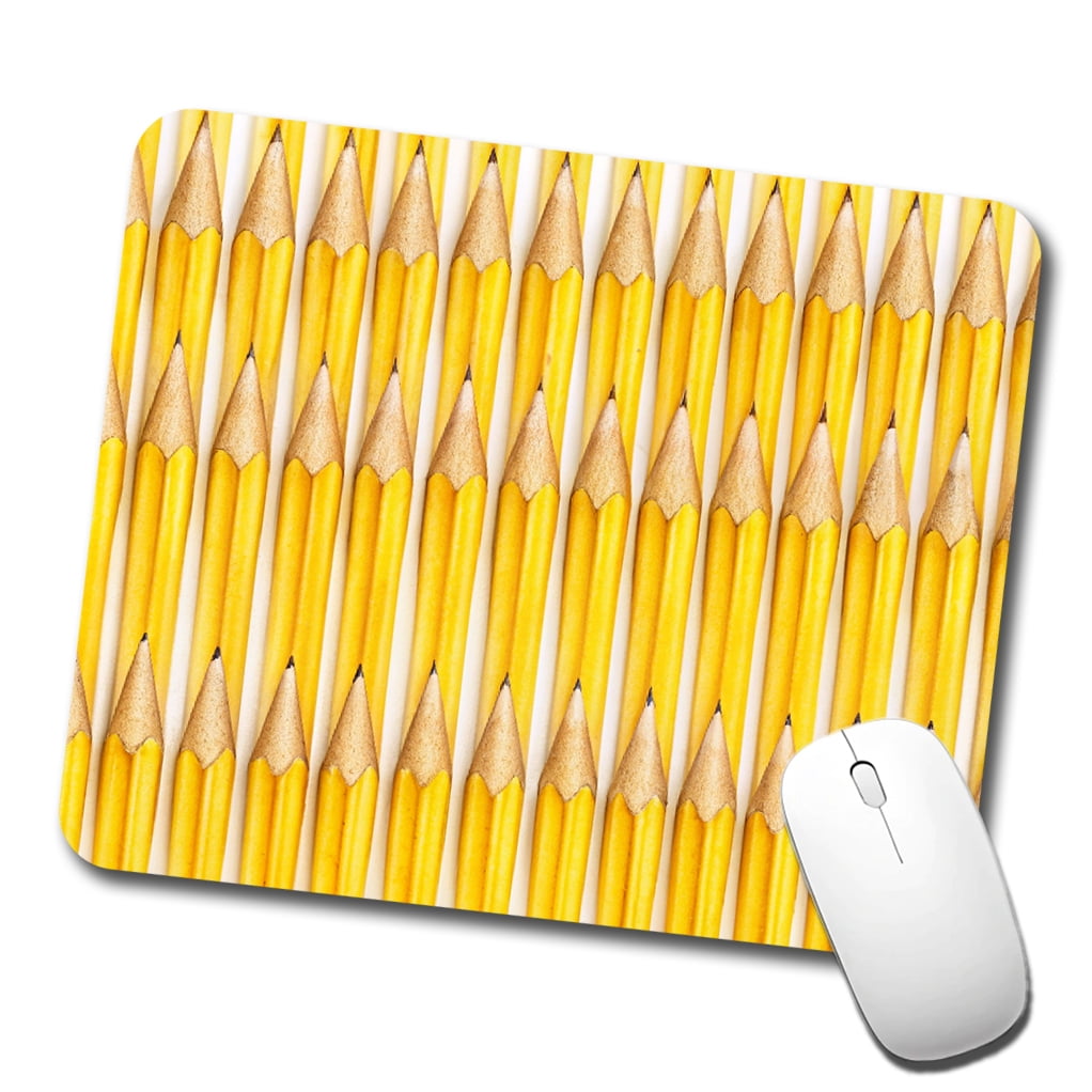 Yellow Pencils Teachers Artist Mouse Pad Low Profile Gaming Mat ...