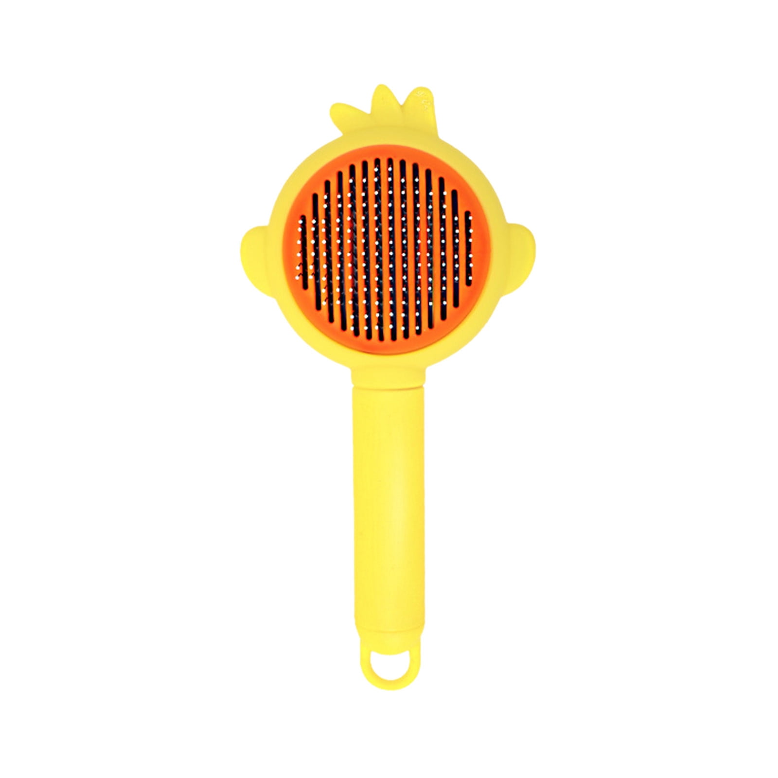 Yellow Pet Comb Stainless Steel Needle Massage Cleaning Brush With One ...
