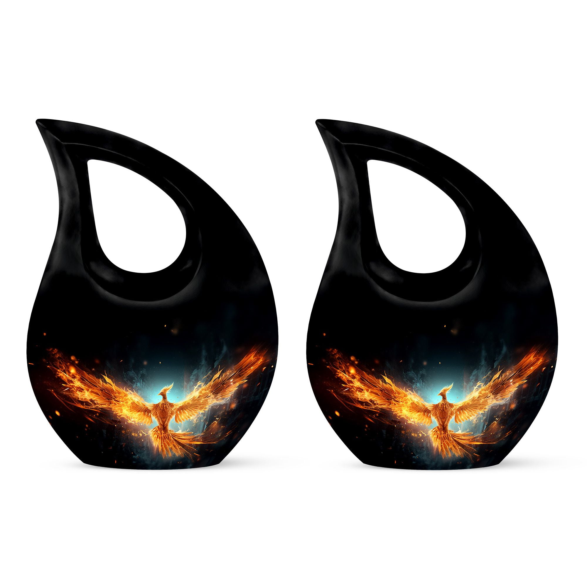 Yellow Phoenix Urns for Human Ashes - Tiny Cremation Urn Human Ashes ...