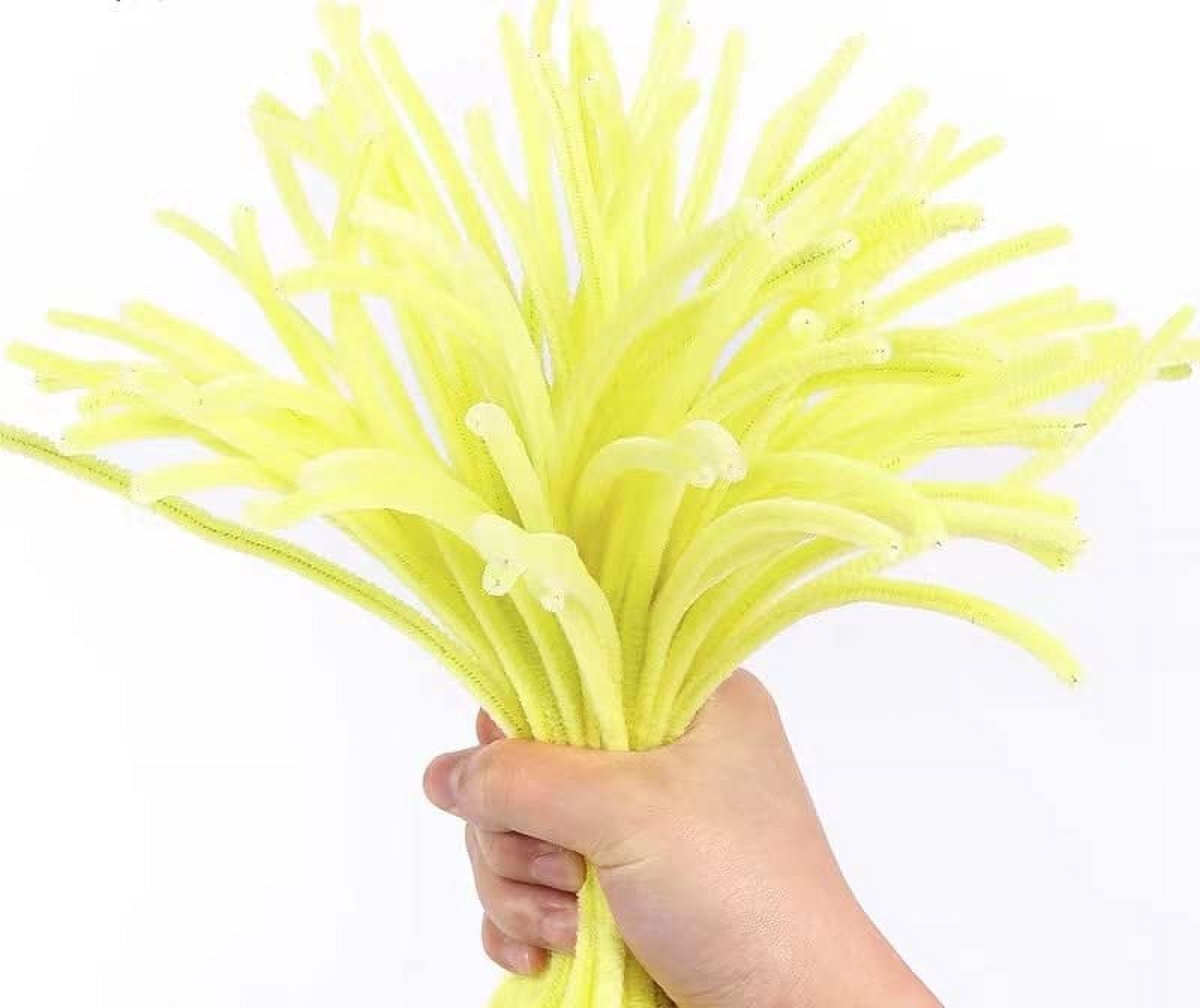 Yellow Pipe Cleaners, 100psc Pipe Cleaners Craft Supplies, Chenille ...