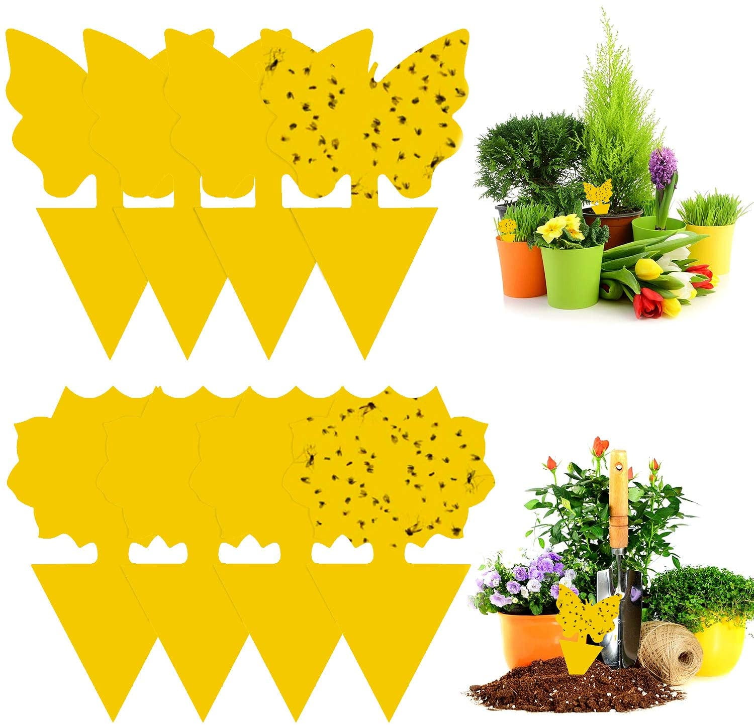 Yellow Plant Sticker, 48 Pieces Insect Traps, Self-Adhesive Traps ...