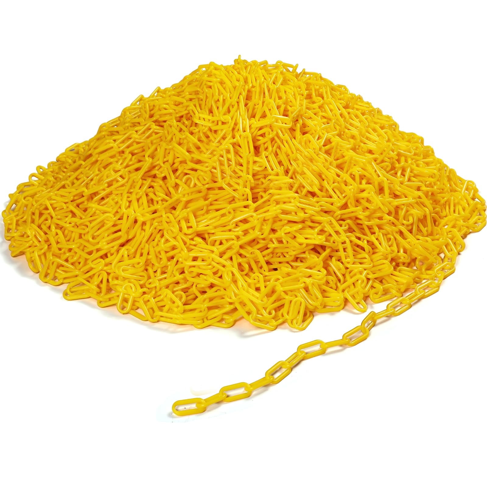 Yellow Plastic Chain, Yellow Chain - Plastic Chain Barrier for Crowd ...