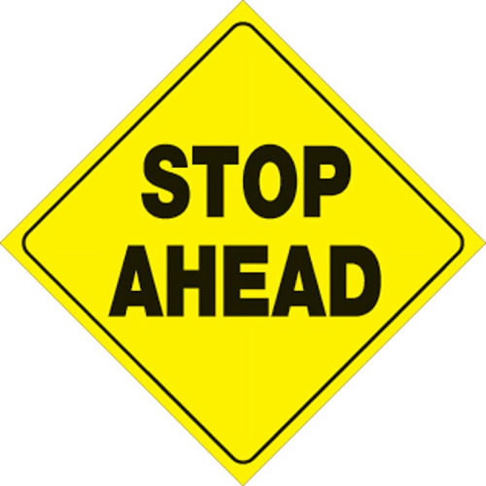 VOSS SIGNS YELLOW PLASTIC REFLECTIVE SIGN 12" - CURVE AHEAD ...
