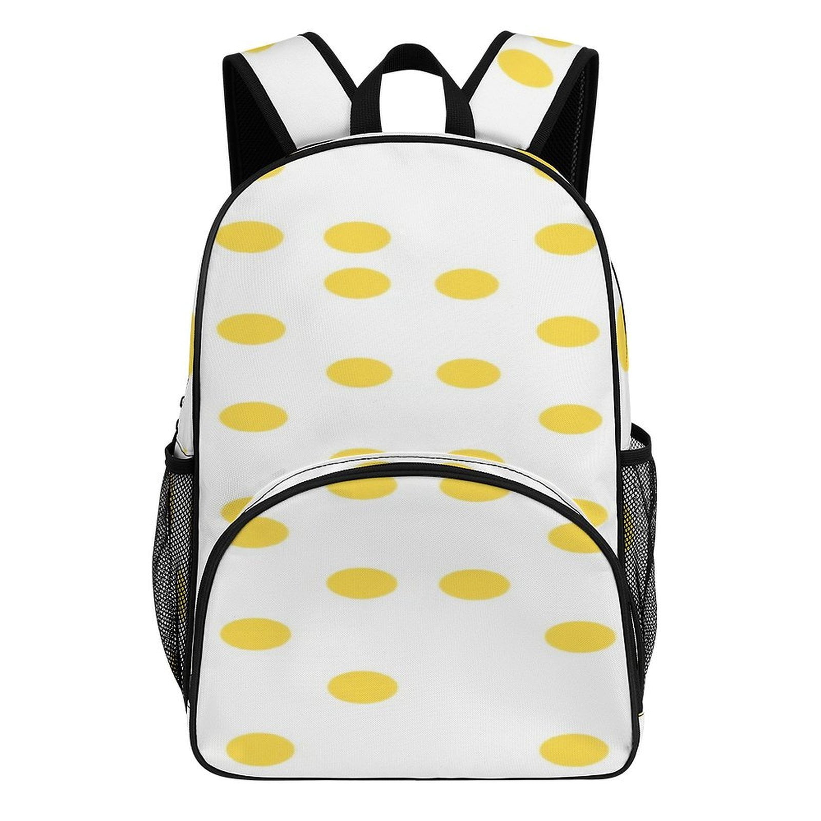 Yellow Polka Dot Pattern Lightweight Laptop Backpack Lightweight ...